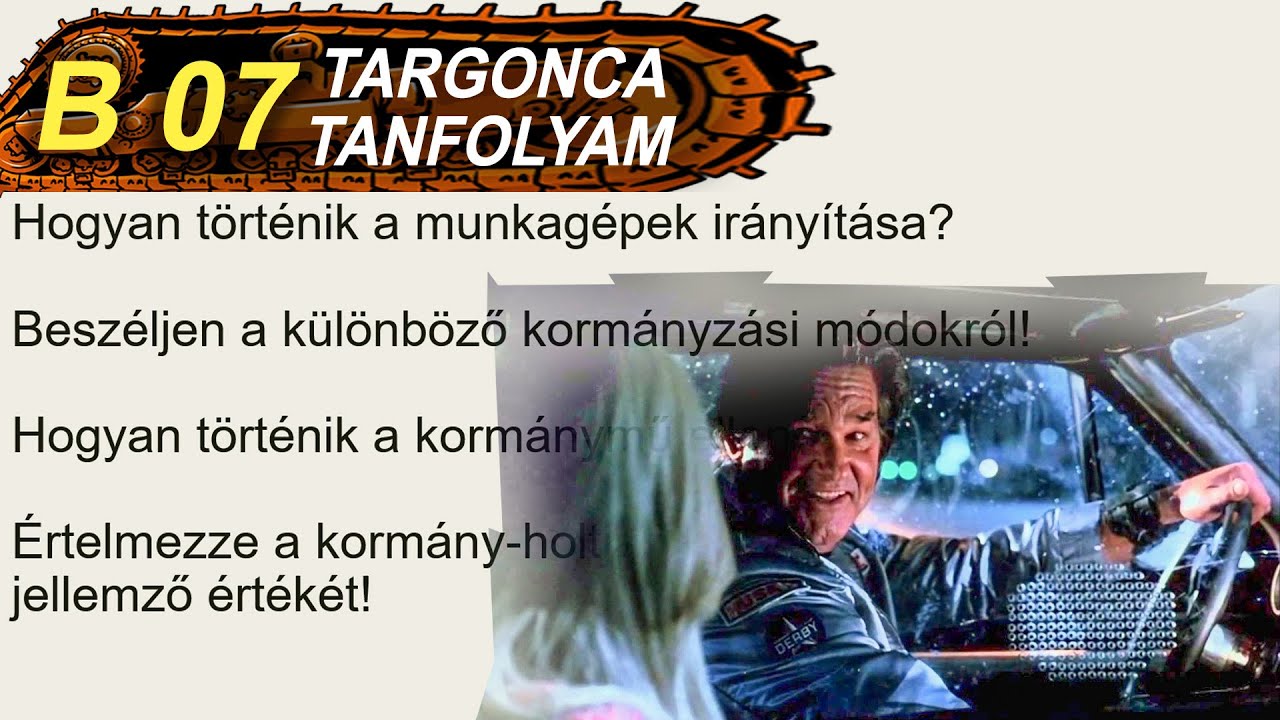 Targonca B07 tétel, Munkagép Tanfolyam 2023 (OKJ utáni tételsor) - YouTube