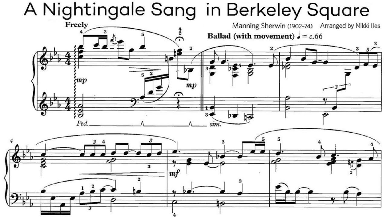 ABRSM Piano 2025-2026 Grade 8 C3 Sherwin arr Iles A Nightingale Sang in ...