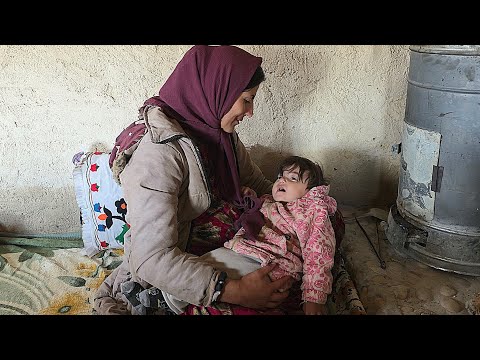 Pregnant Mother's Life: Carving Natural Stones to Build a Stone Gas Stove