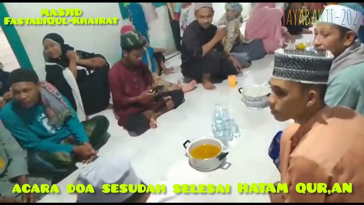 ACARAsetelahSELESAI HATAM QUR,AN di masjid fastabiQul khairat - YouTube