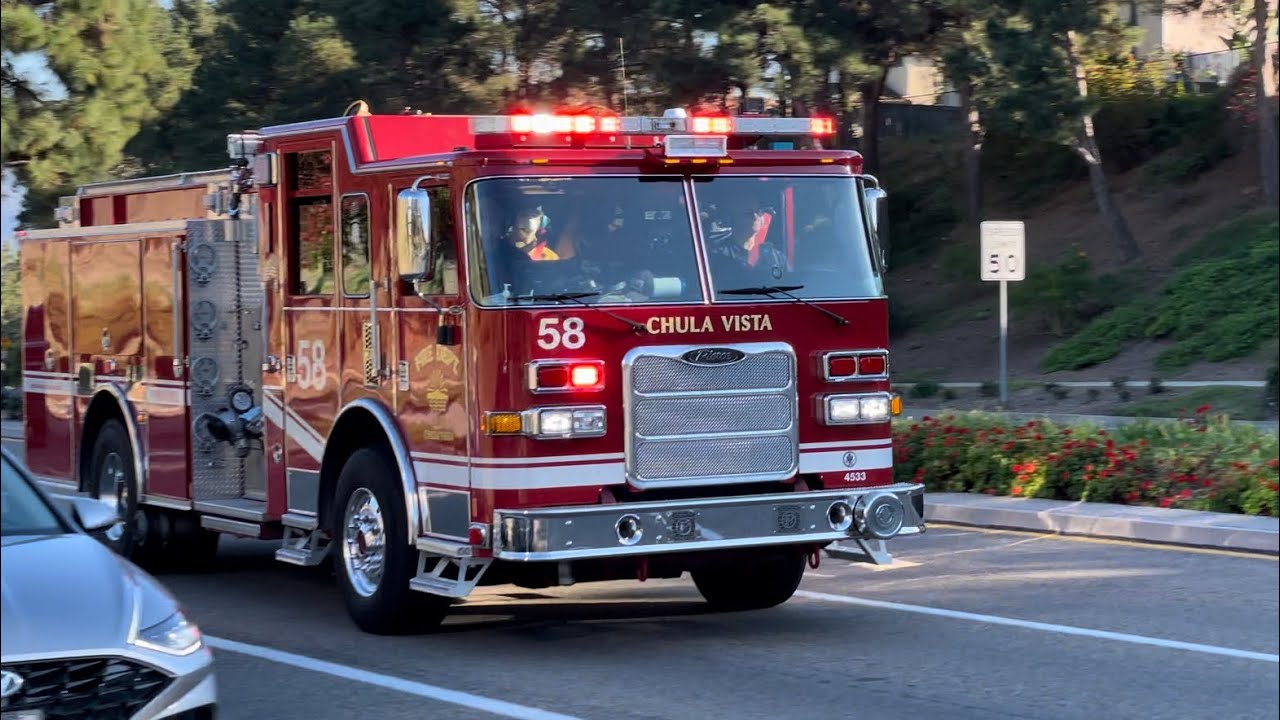 Chula Vista FD Engine 58 Responding - YouTube