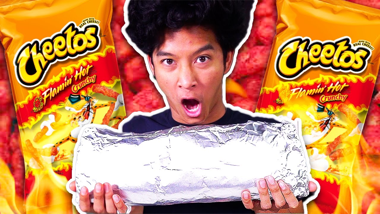 GIANT MEGA HOT CHEETOS BURRITO!!! - YouTube