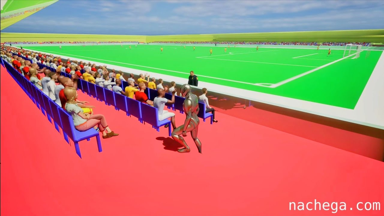 Football (Soccer) Practice at Crowded Stadium (Unreal Engine 5 UE5 ...