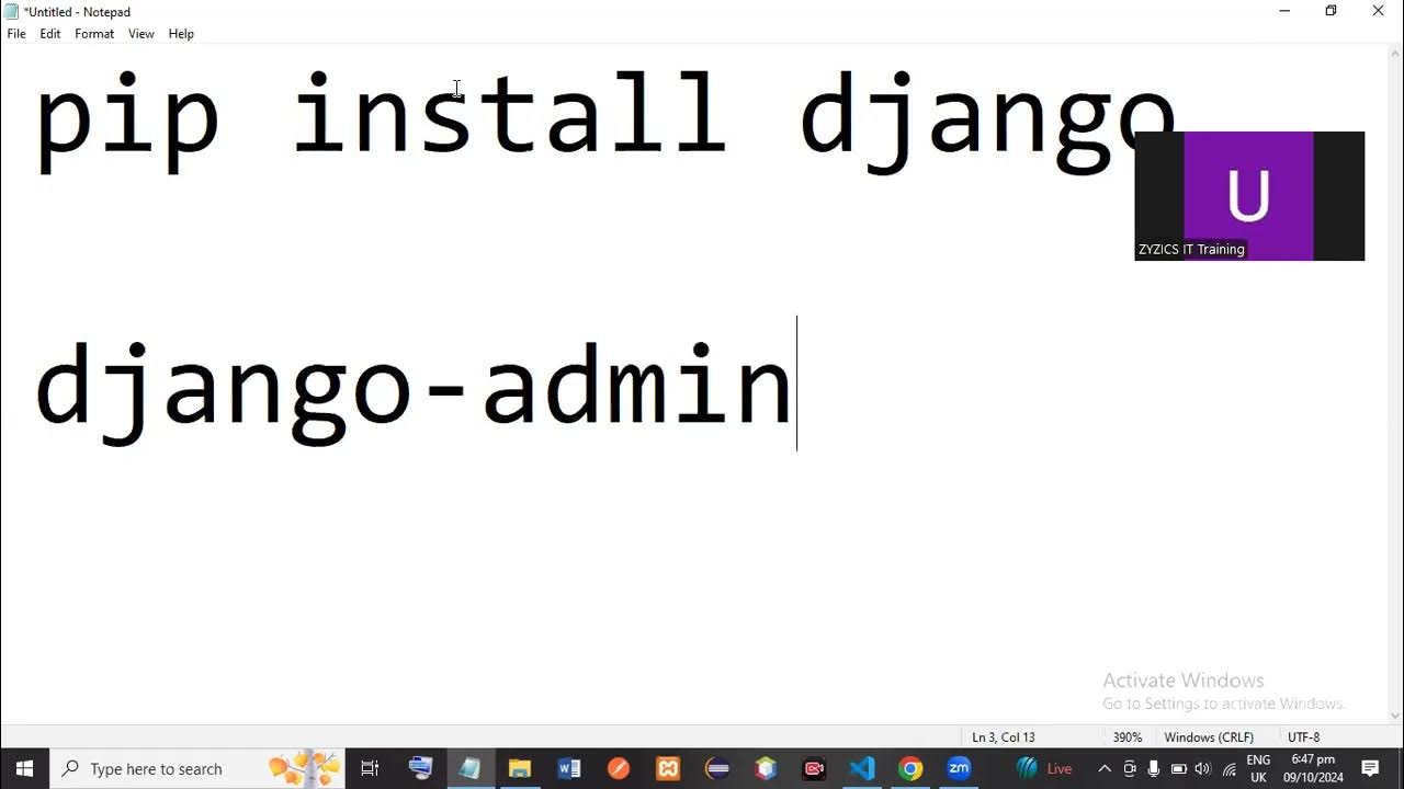 1. Django setup in 3 easy steps, up and running - YouTube