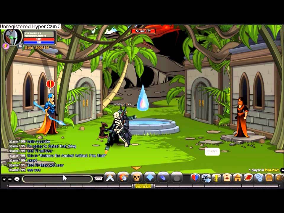 AQ Worlds "Retrieve the Ancient Artifact: Fire Staff" (Quest) - YouTube