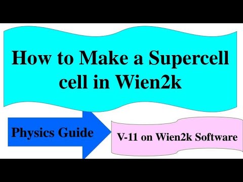 How to make a SuperCell in Wien2k in English lWien2k Videos l Physics ...