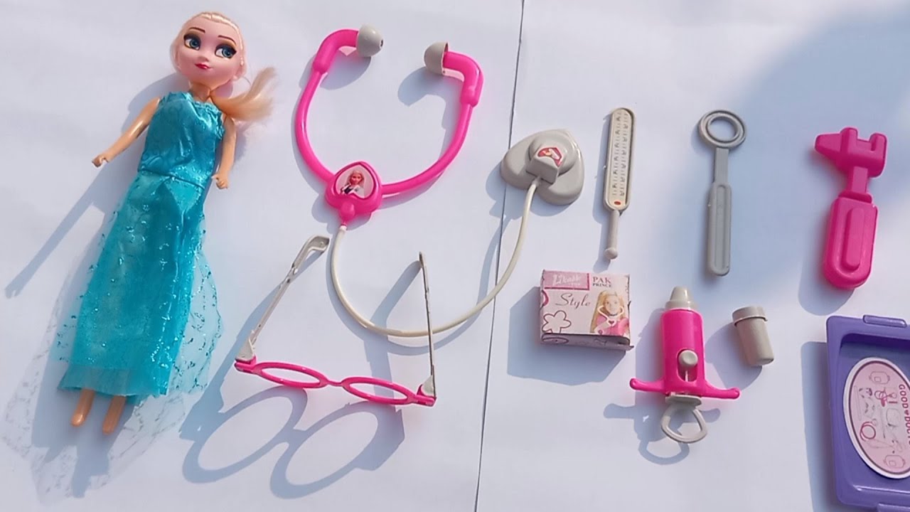 Doctor set unboxing l 2 minutes satisfying unboxing barbie mini doctor ...