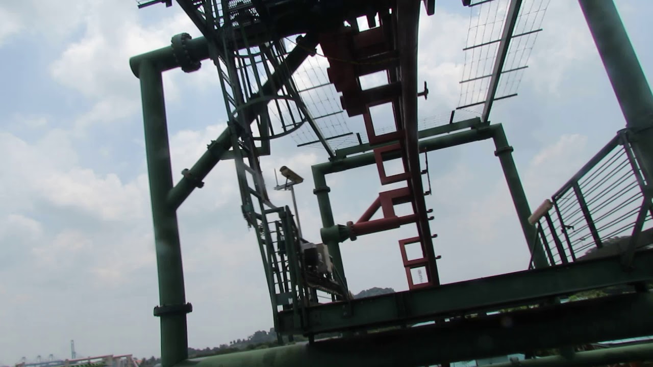 Hanging cable car at universal studio singapore - YouTube