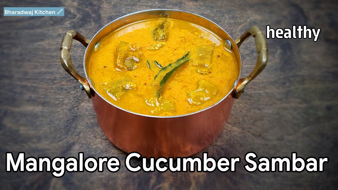 mangalore cucumber sambar recipe | mangalore southekayi sambar recipe ...