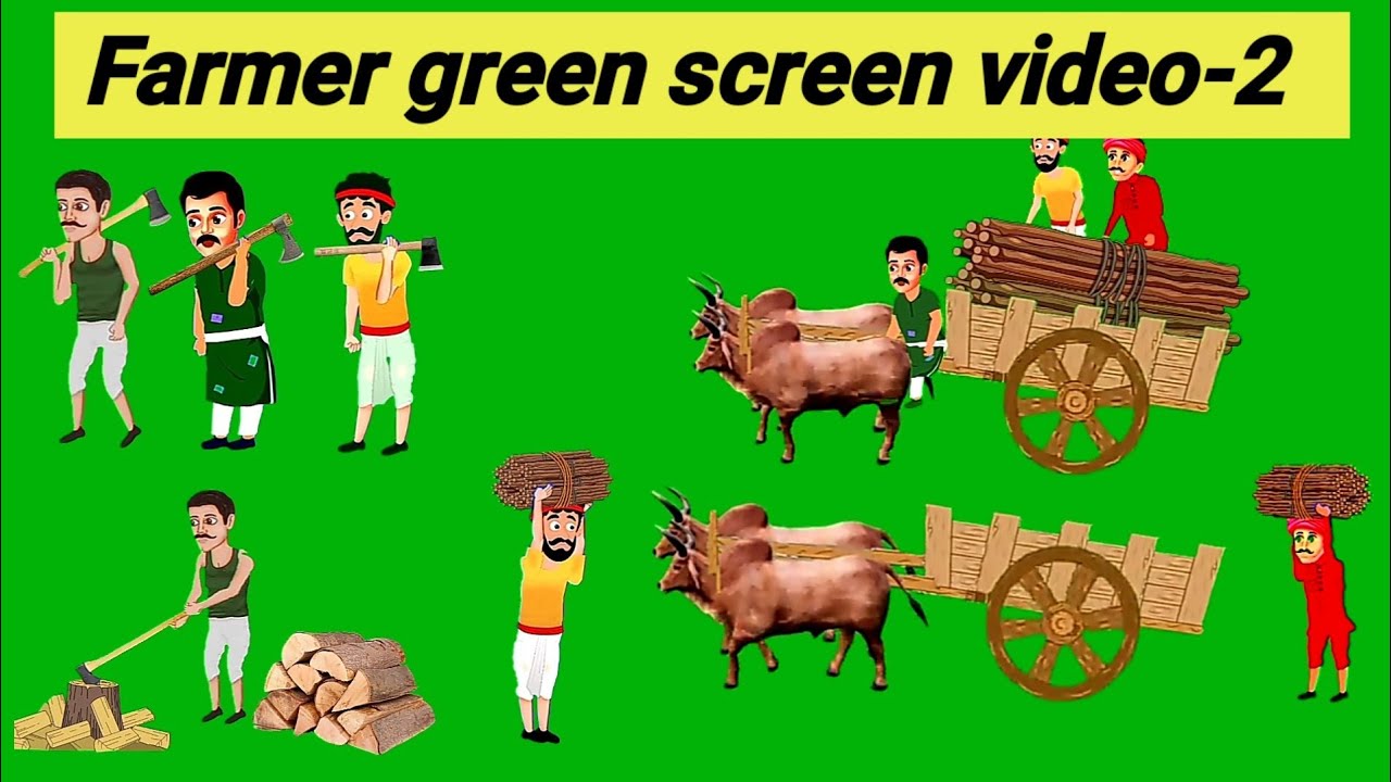 Kisan cartoon video | Green screen cartoon | #kissn green screen video ...