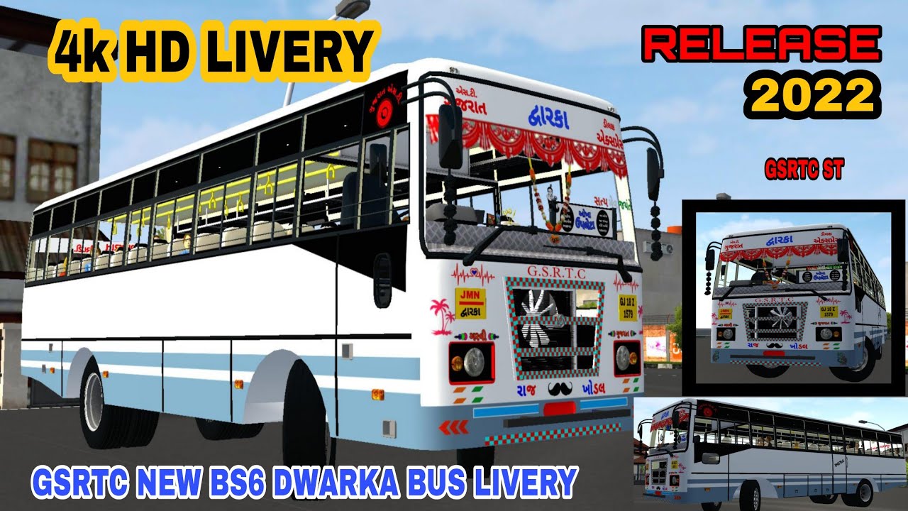 GSRTC Bus mod livery// Surprise Release//Download gsrtc dwarka bus ...