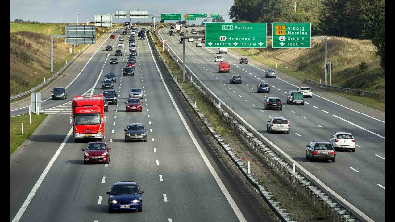 AUTOSTRADA E45, VEJLE - KOLDING (DENMARK HIGHWAY) - YouTube