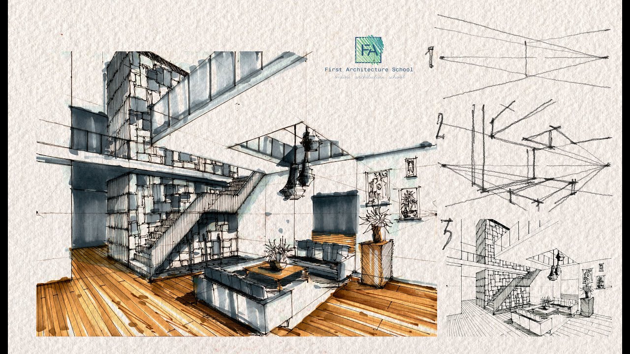 How to design like an architect - interior perspective - for beginners ...