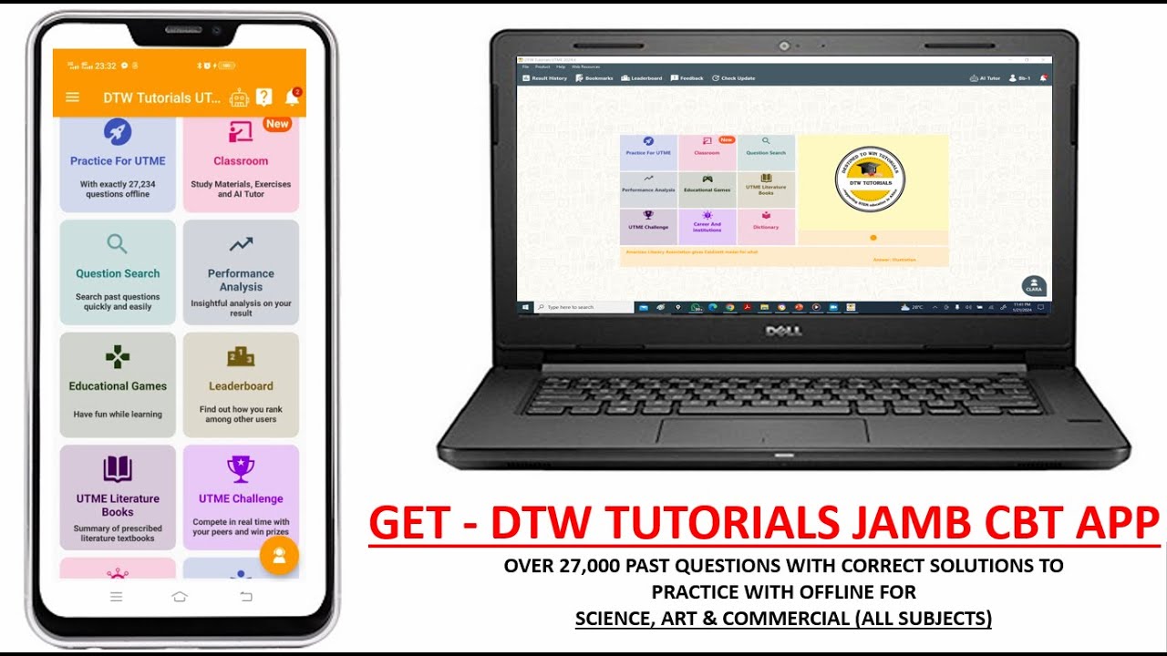 DTW JAMB CBT APP 2024 - The Best JAMB CBT App - YouTube