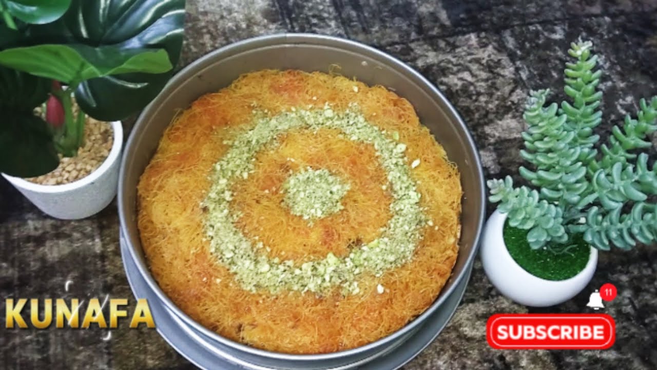 Kunafa with cheese |kunafa with cream | kunafa simple and easy recipe ...