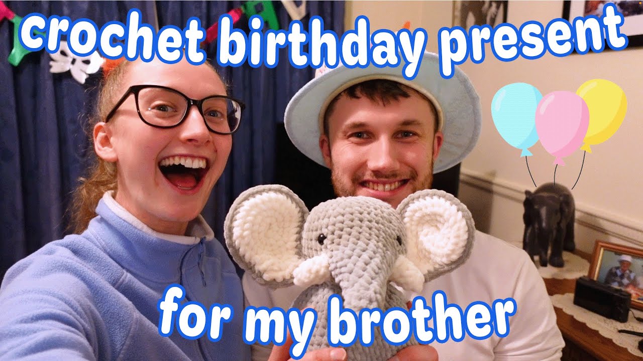 I made a crochet elephant for my brother's Birthday! - YouTube