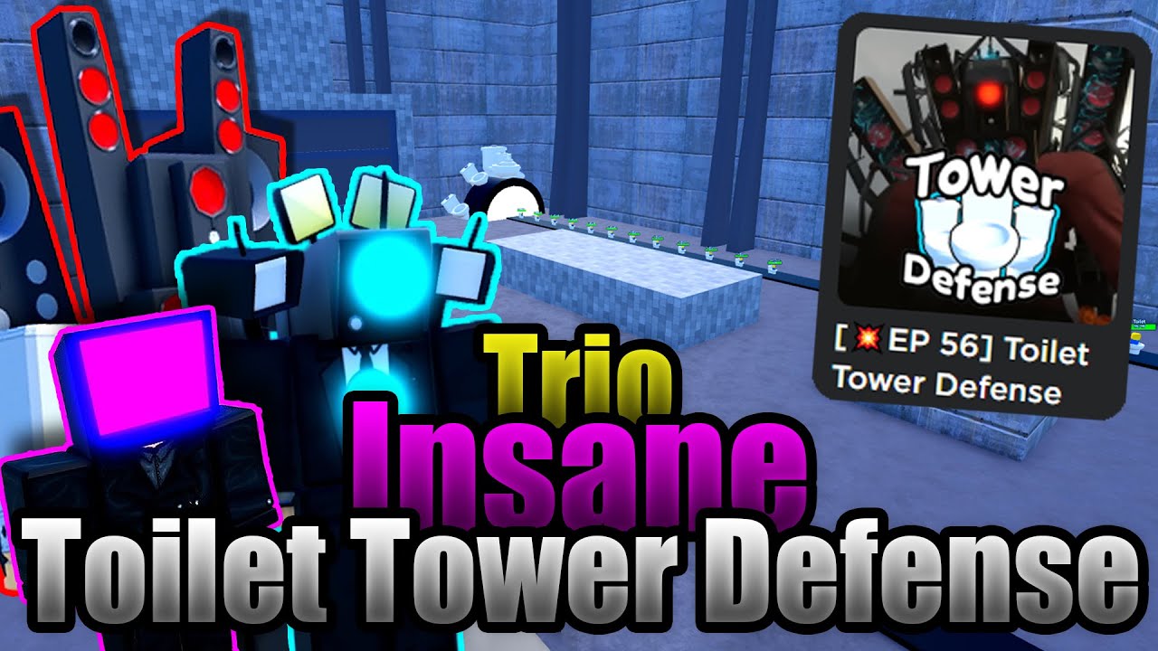 [Trio] Beating Insane (Cameraman HQ) - Toilet Tower Defense - YouTube