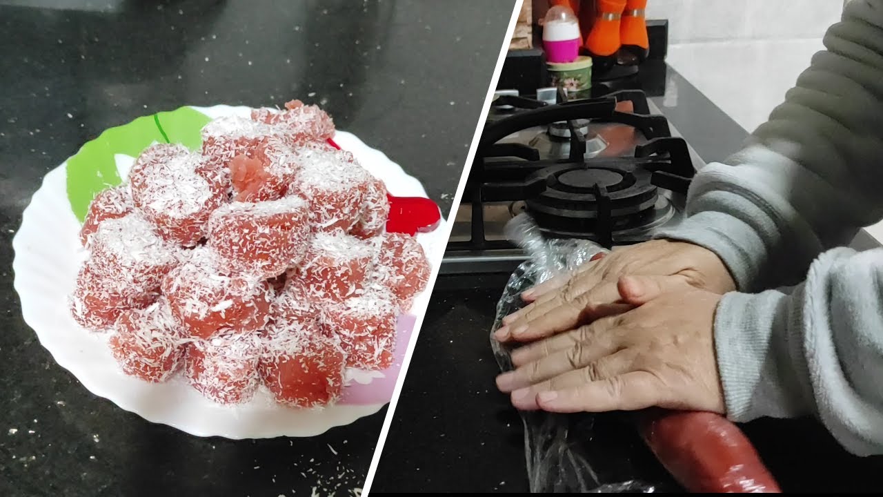 Halkoum au goût de fraise - طريقة تحضير الحلقوم التركي بذوق الفرولة ...