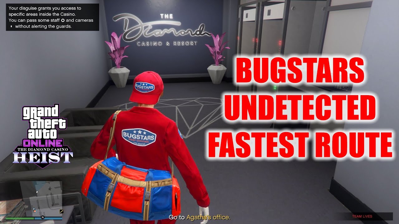 BUGSTARS CASINO HEIST FASTEST ROUTE - HOW TO DO UNDETECTED - STEALTH ...