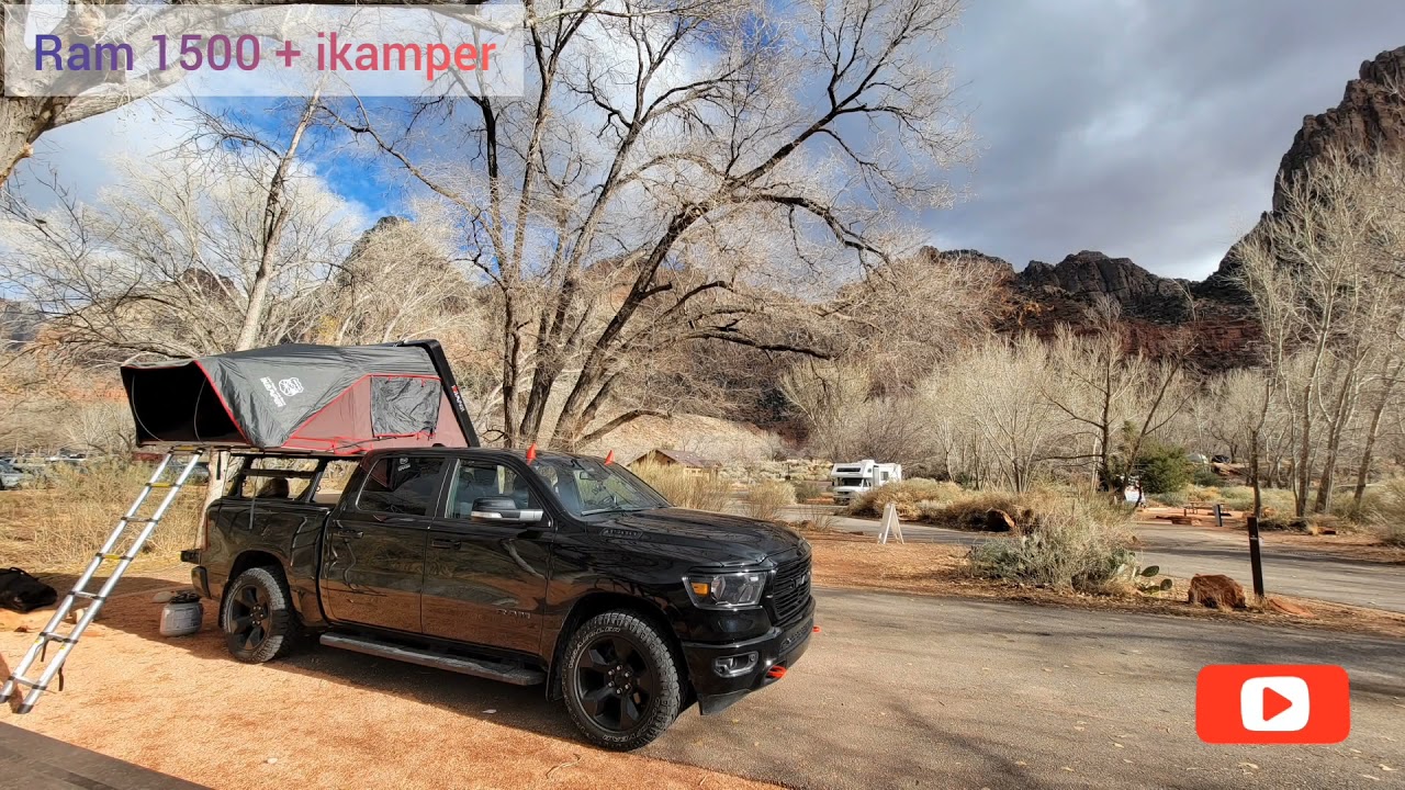[Camping] 램 1500과 아이캠퍼. 페밀리카. 픽업트럭.루프탑텐트. Ram 1500 & ikamper. Family ...