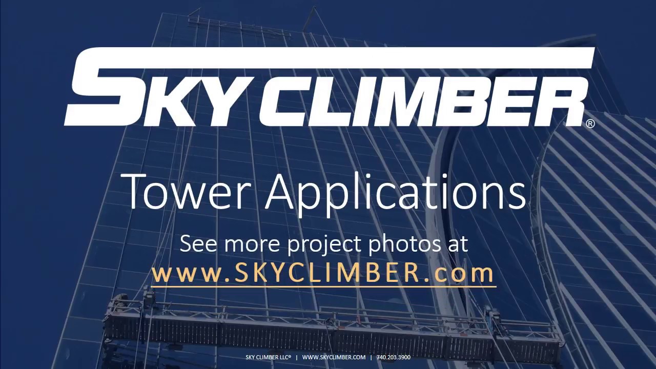 Tower maintenance with Sky Climber - YouTube