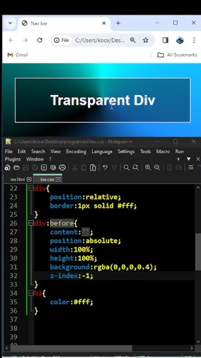 Transparent Div Background CSS - YouTube