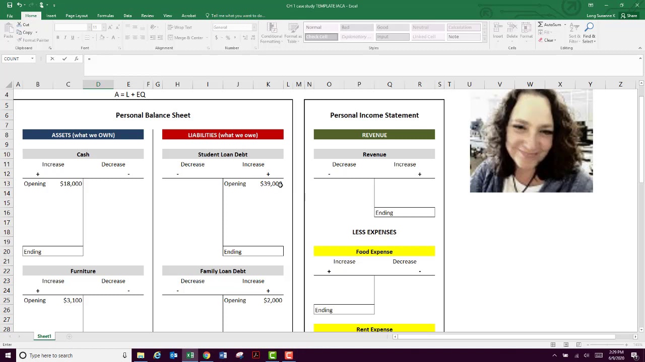 Personal Transaction in T-accounts (ACC 216 CH 1) - YouTube