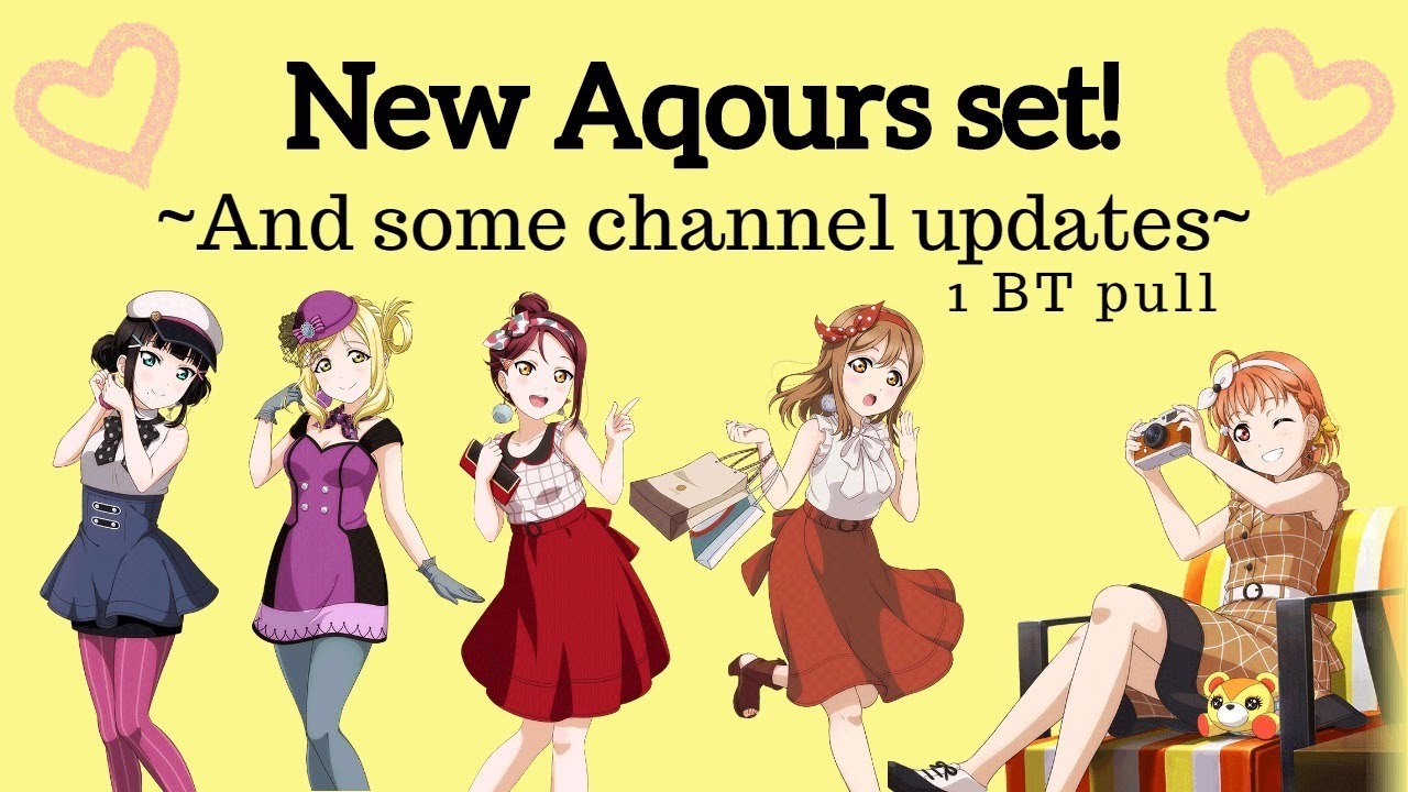 NEW AQOURS SET! And some channel updates! LLSIF Scouting [1 BT] - YouTube