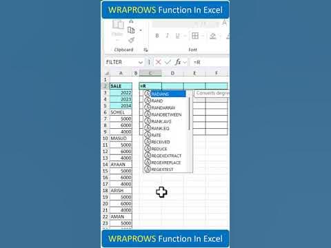 Amazing Trick: Use WRAPROWS Function in MS Excel! 🚀 - YouTube