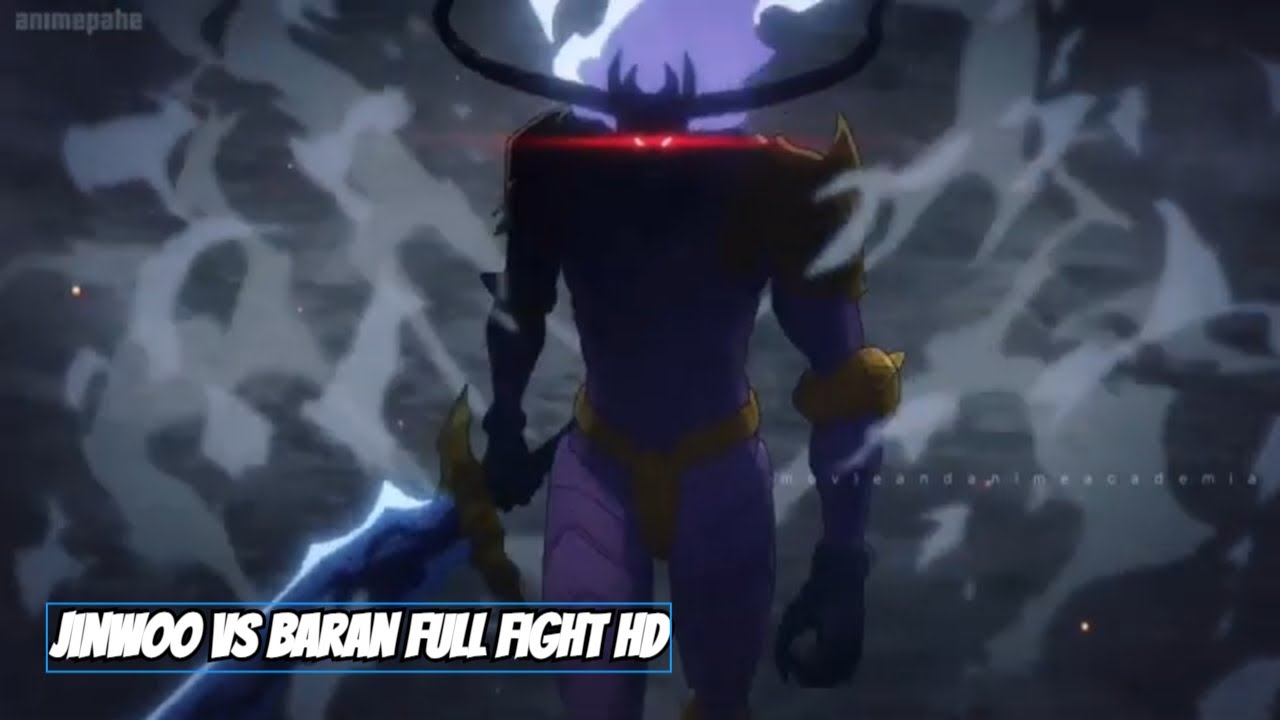 sung jin woo vs demon king Baran full fight HD- solo leveling season 2 ...
