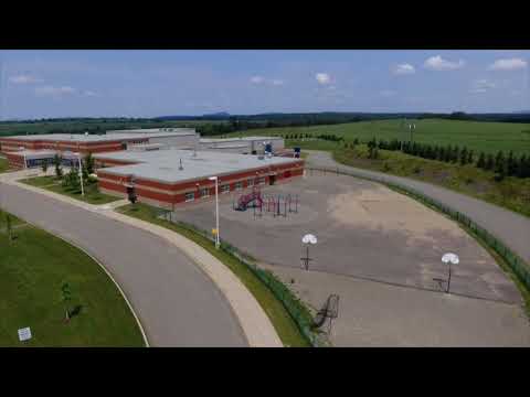 Done footage over HCS Hartland Community School near Longest Covered ...