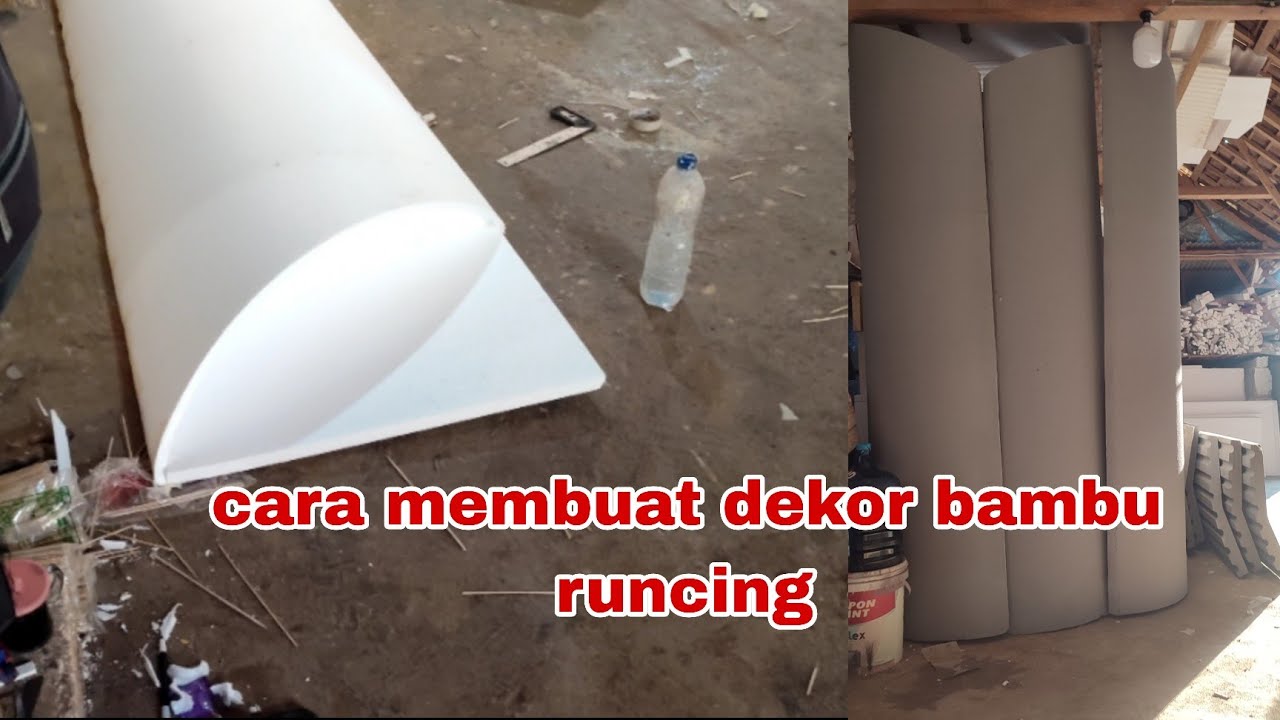 dekor bambu runcing bahan styrofoam - YouTube