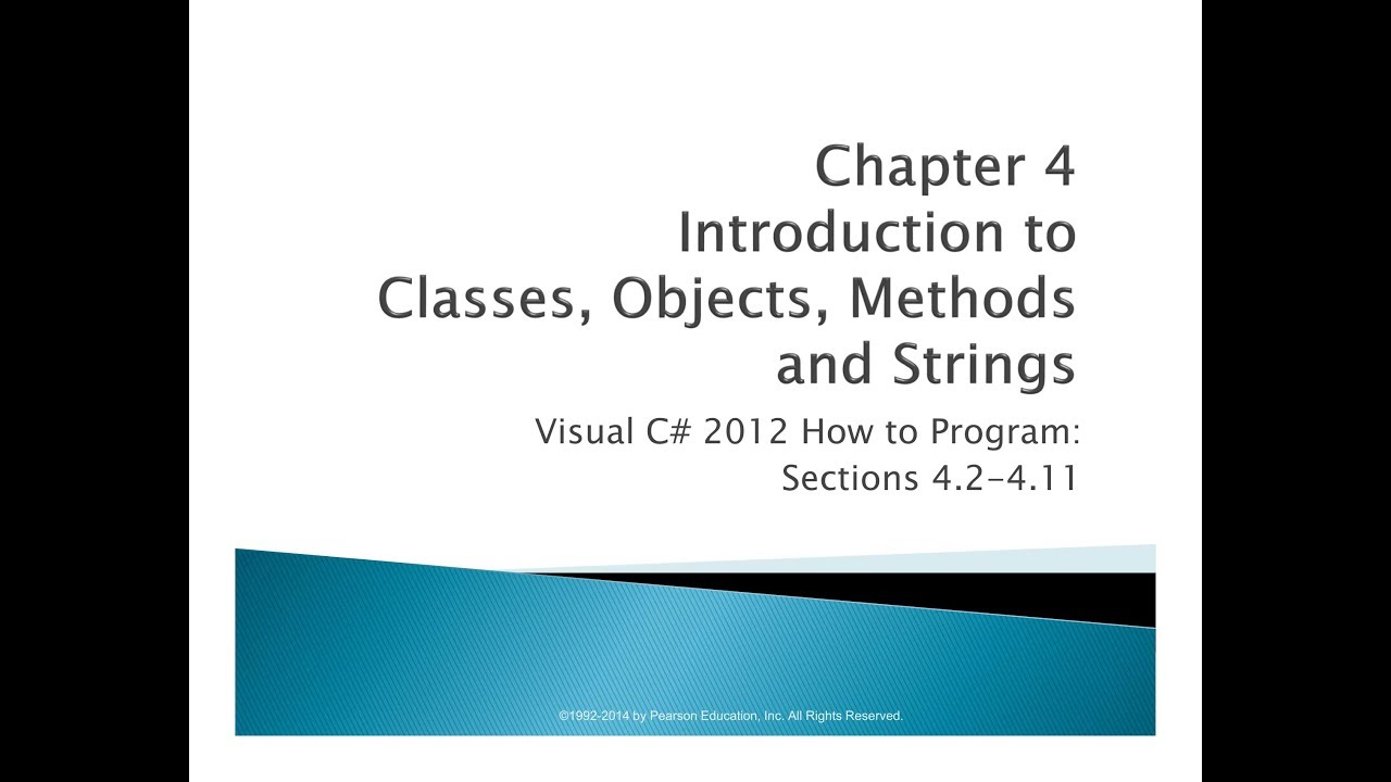 Introduction To Classes Objects Methods And Strings Youtube 2195