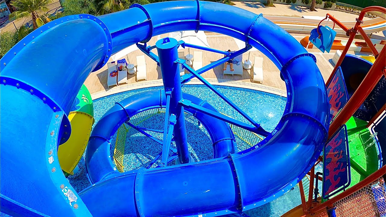 Blue Tube Water Slide at Queen's Park Resort - YouTube