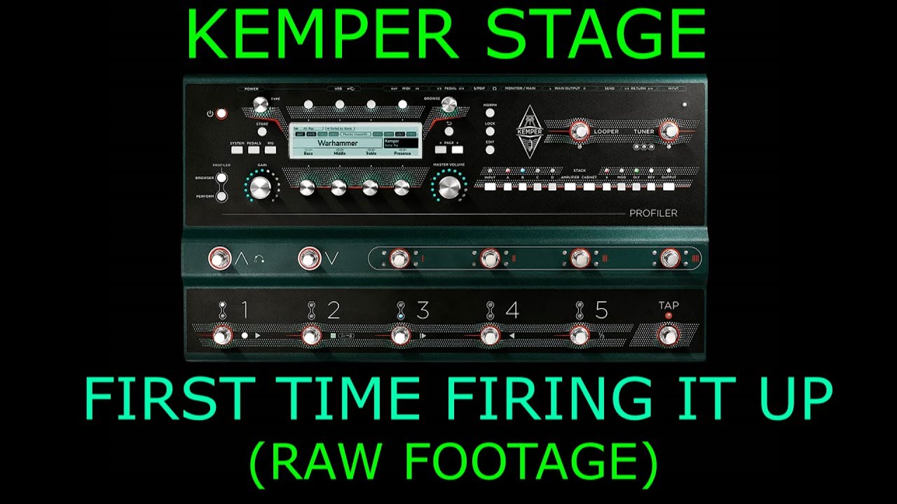 Kemper Stage - my first time turning it on (Raw Footage) - YouTube