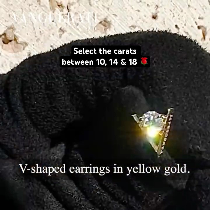 V-shaped earrings 😍💎 #earrings #jewelry #jewellery #diamonds #diamond # ...