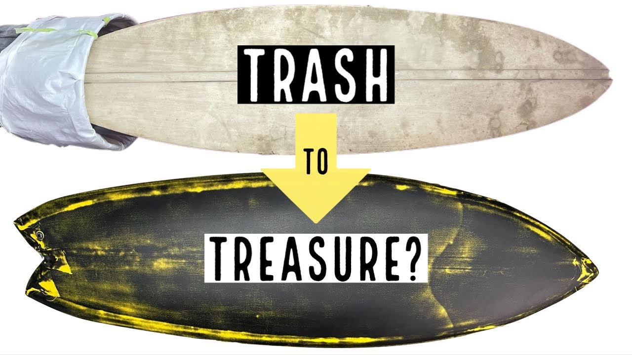 Making TRASH into TREASURE/SURFBOARD. Does it SURF? START to FINISH ...