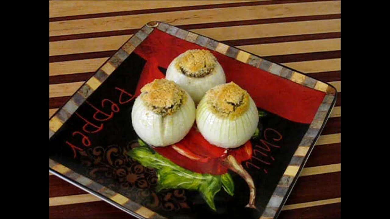Real Baked Stuffed Onion Recipe - YouTube