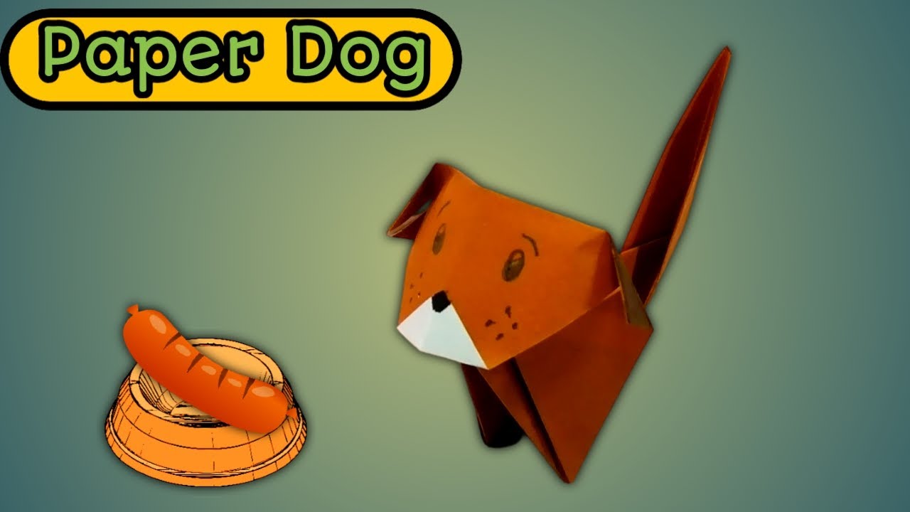 How to Fold a Paper Dog , Easy Paper Dog - YouTube
