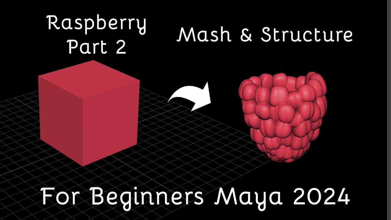 3D Modeling Tutorial: Using Mash to create Raspberry Structure in Maya ...