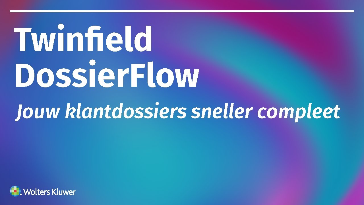 Twinfield Dossierflow, module Vragenlijsten - YouTube