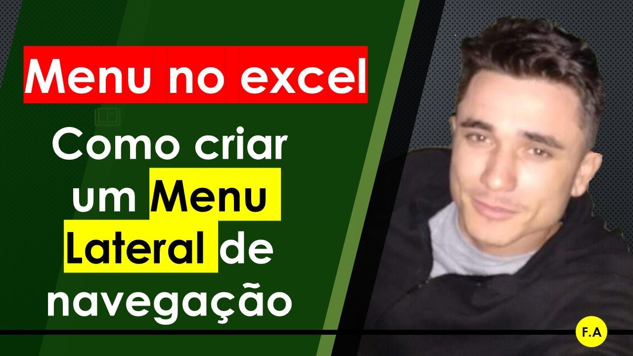 COMO CRIAR UM MENU LATERAL NO EXCEL [botões de navegação] - YouTube