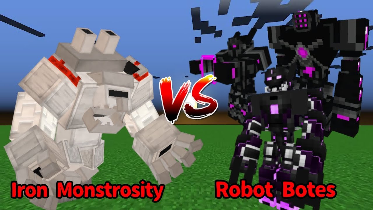 Iron Monstrosity vs Robot Botes | Minecraft Mob Battle - YouTube