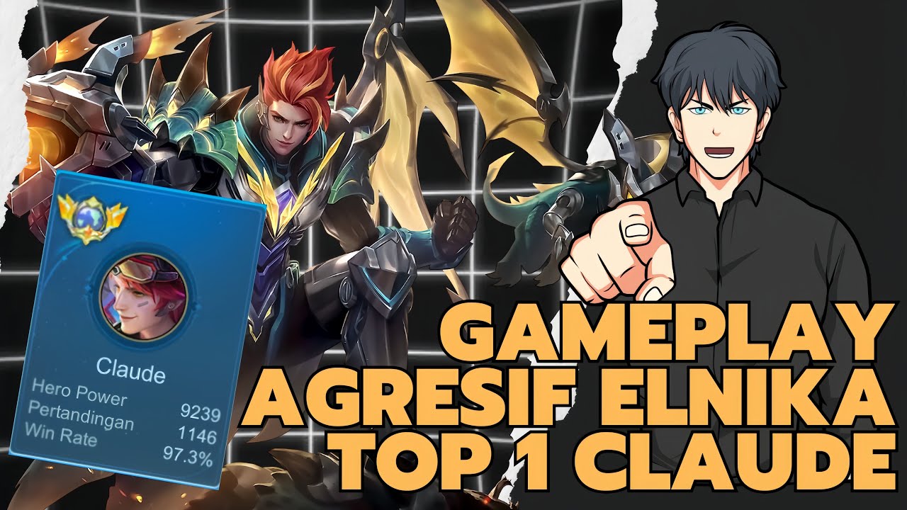 GAME PLAY CLAUDE TOP 1 By ELNIKA #nikastoreid #mobilelegends #mlbb ...