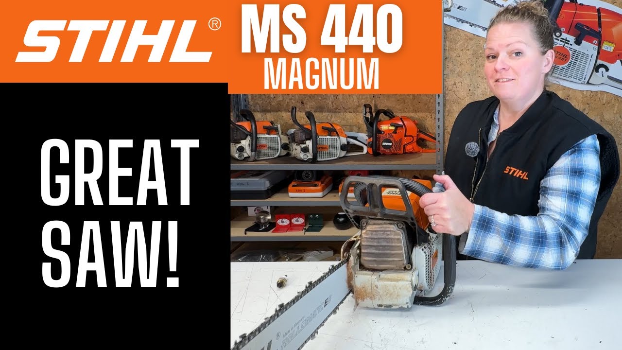 Stihl MS 440 Magnum Arctic Chainsaw! Only Gets Used Once Every 5 Years ...