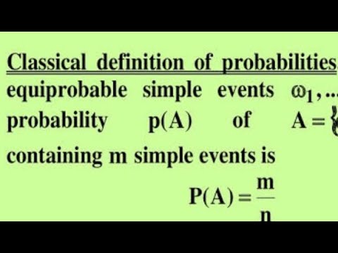 Classical definition of Probability - YouTube