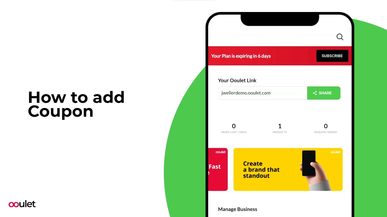 How to add a Coupon in Ooulet App - YouTube
