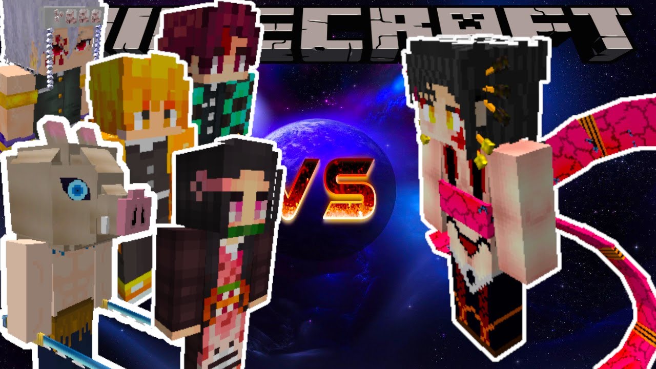 TEAM DEMON SLAYER VS DAKI - MINECRAFT 1.16.5 (MOB BATTLE) - YouTube