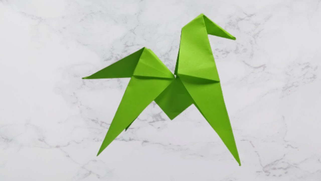 How to Make a Paper Horse - Origami Horse Tutorial - easy origami horse ...