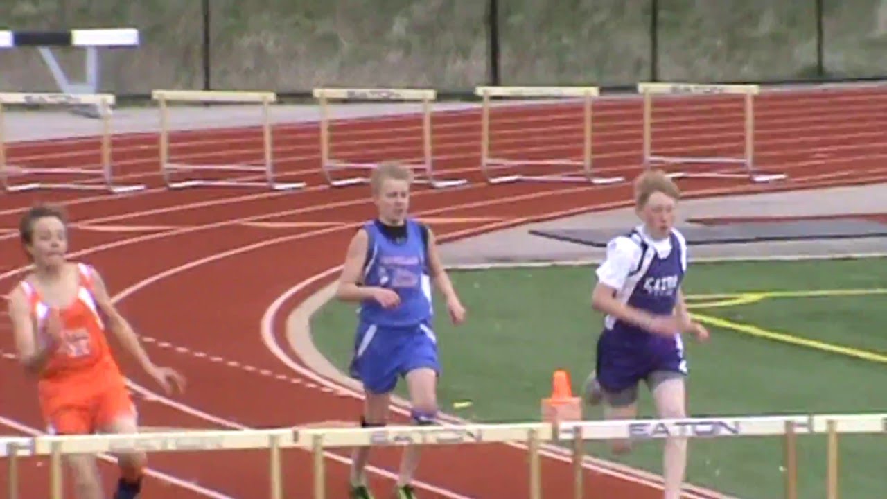 Eaton Junior High Track Meet - 04/02/2016 - Boys Hurdles-Landen - YouTube